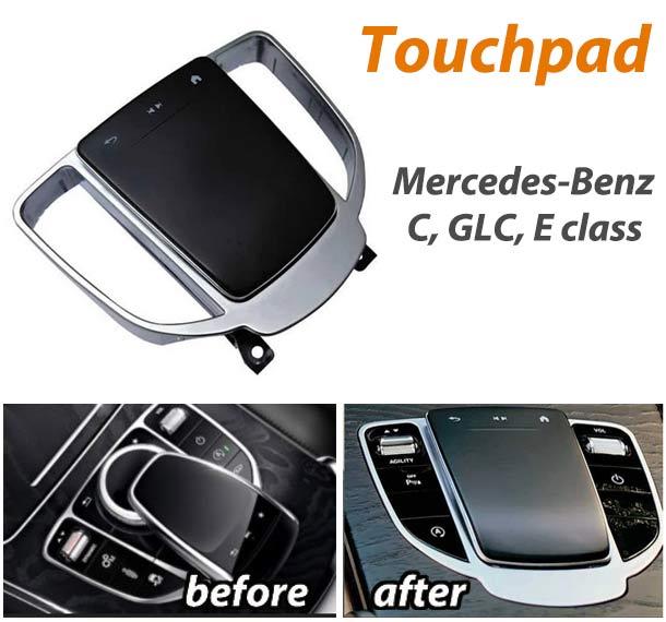 Mercedes C GLC E 2015-2019 Touchpad retrofit Mercedes COMAND Knob ...