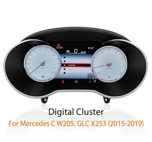 Mercedes C W205 GLC X253 2015-2021 Digital Cluster Instrument Cluster ...