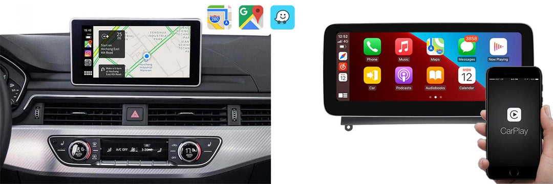 Audi Mercedes Benz navigation GPS android screen update, Apple Carplay ...